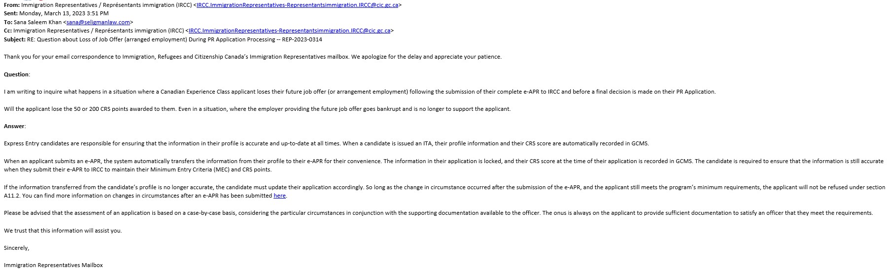 The Nuanced Impact of Loss of Job Offer/Arranged Employment for a ...