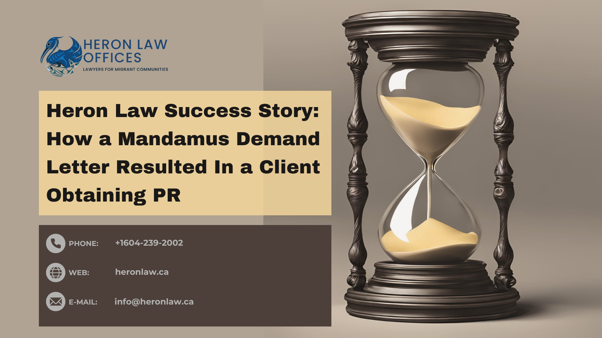 Heron Law Success Story: How a Mandamus Demand Letter Resulted In a ...